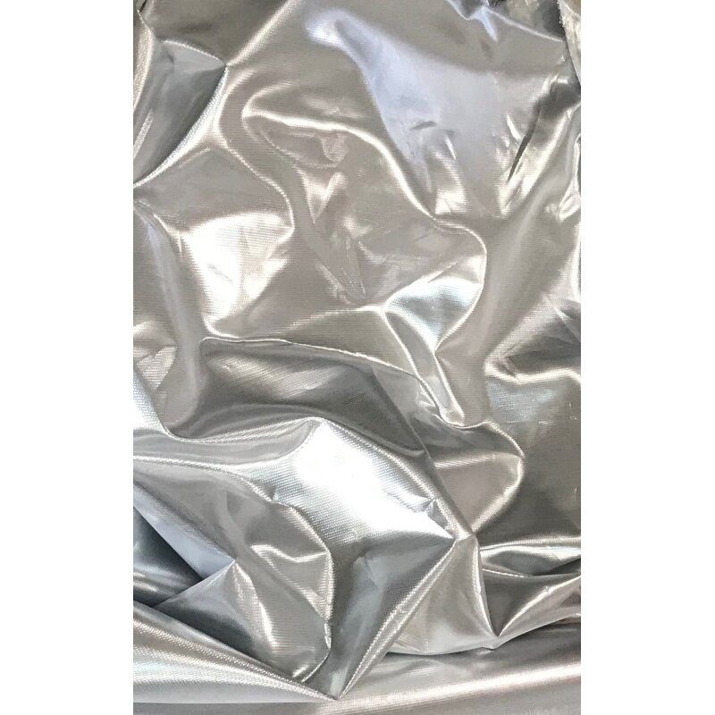 Faschingsstoff Deko Stoff Bastelstoff glänzend silber, Res, 12,00